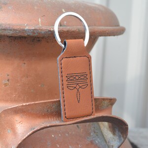 1 Boot Stitch Leatherette Keychain, Boot Stitching Keychain, Western ...