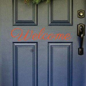 Welcome Door Decal, Door Sticker, Vinyl Door Decal, Entryway Decal ...