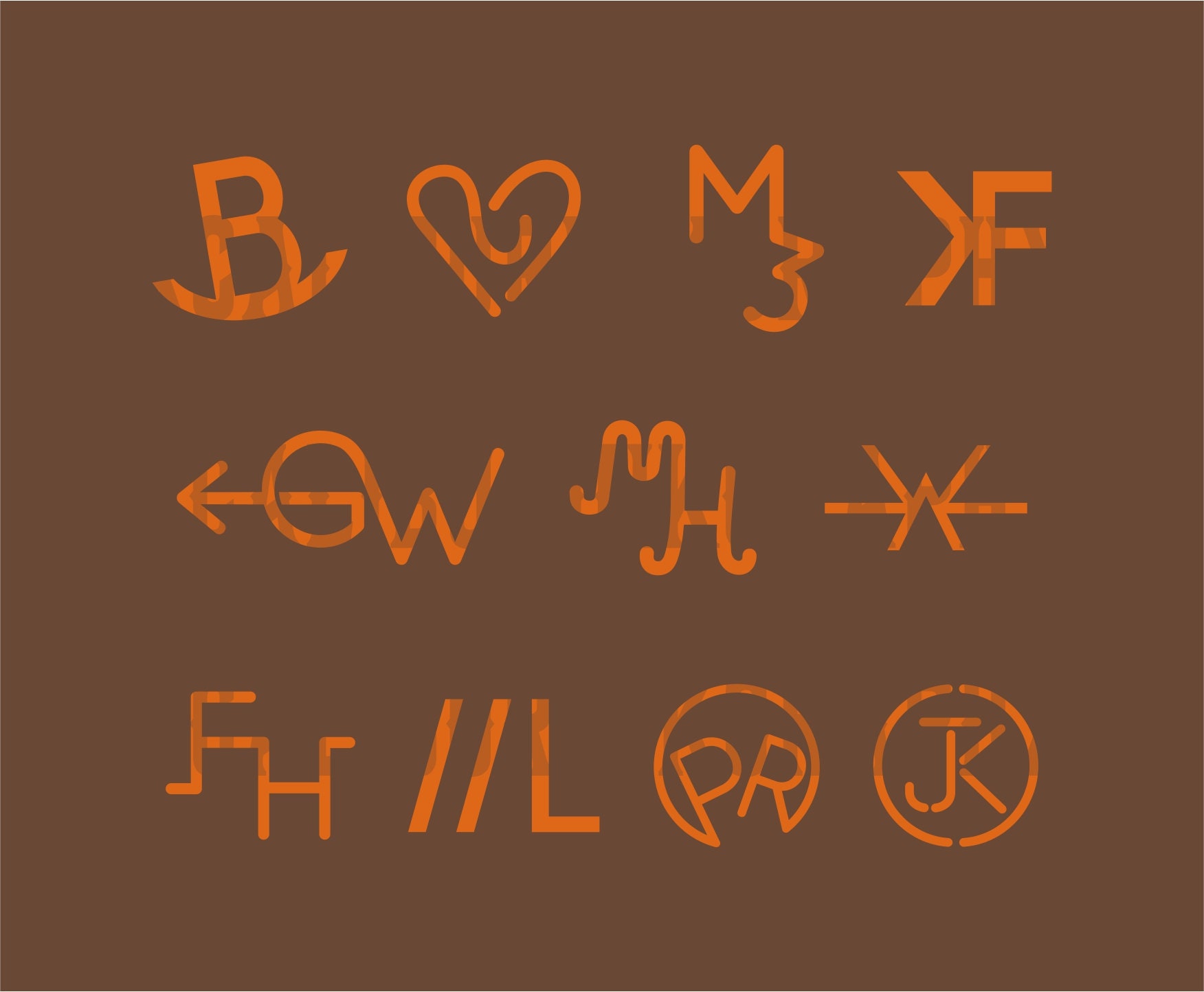 Svg And Pdf File Cattle Brand Clipart Set Cattle Brand Etsy