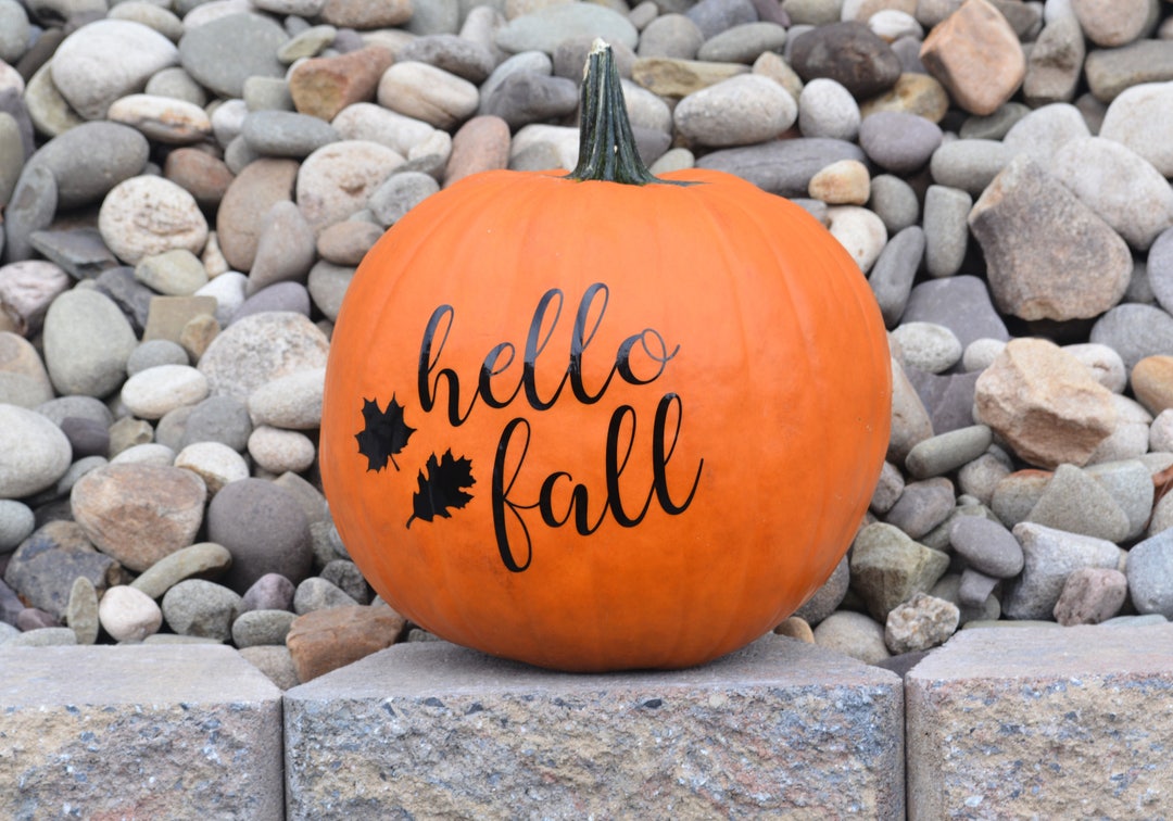 Pumpkin Decals, Pumpkin Decorating Decals, Pumpkin Stickers, Hello Fall ...