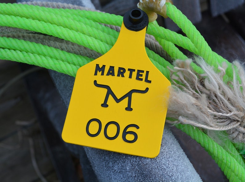 1 Custom Cattle Ear Tag Engraved Brand Ear Tag Cattle Brand - Etsy