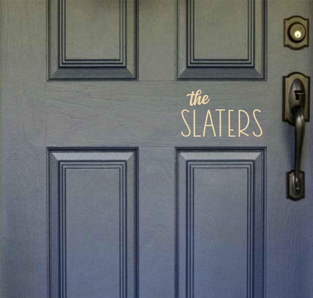 Front Door Name Decal, Name Decal for Door, Door Name Decals, Vinyl ...