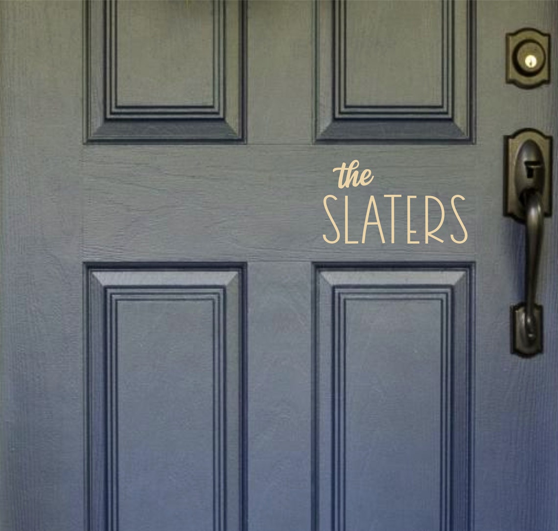 Front Door Name Decal Name Decal for Door Door Name Decals - Etsy