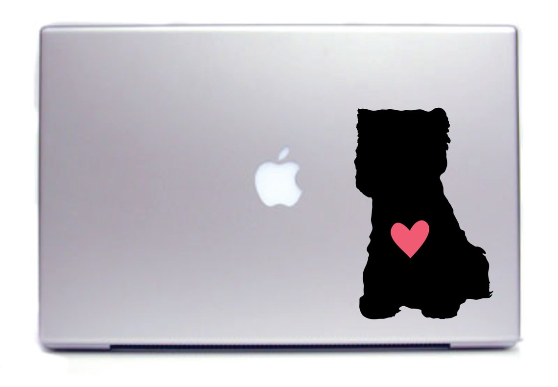 Cute Laptop Decal Cute Puppy Decal Yorkshire Terrier Decal | Etsy