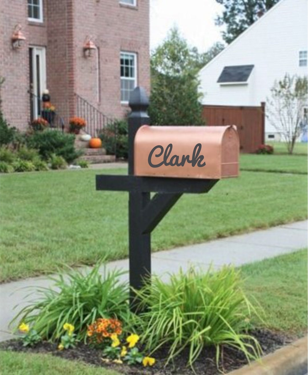 Custom Mailbox Name Modern Mailbox Name Decal Mailbox - Etsy