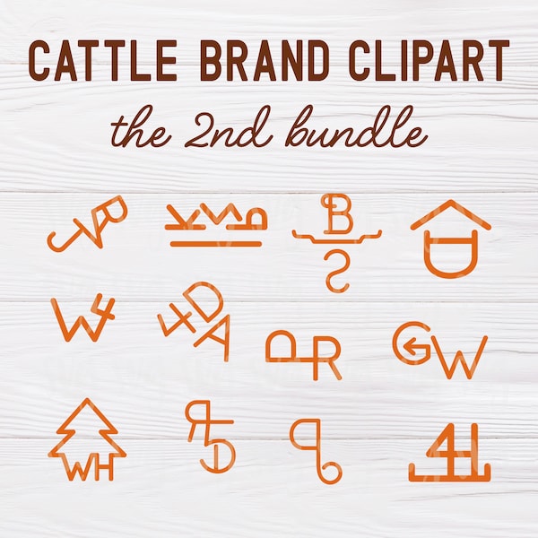 Cattle Brand Font - Etsy