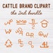 SVG, PNG & PDF File | Cattle Brand Clipart Set (the 2nd Bundle), Cattle Brand Symbols Svg ...