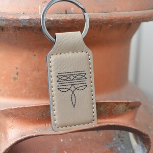 1 Boot Stitch Leatherette Keychain, Boot Stitching Keychain, Western ...