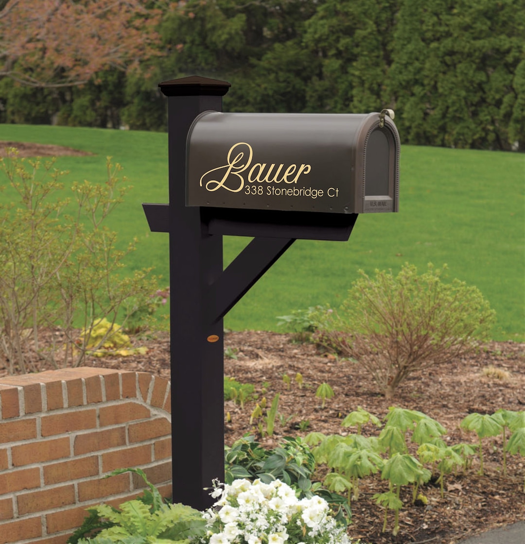 Custom Mailbox Decal, Mailbox Name and Address Decal, Mailbox Decals ...