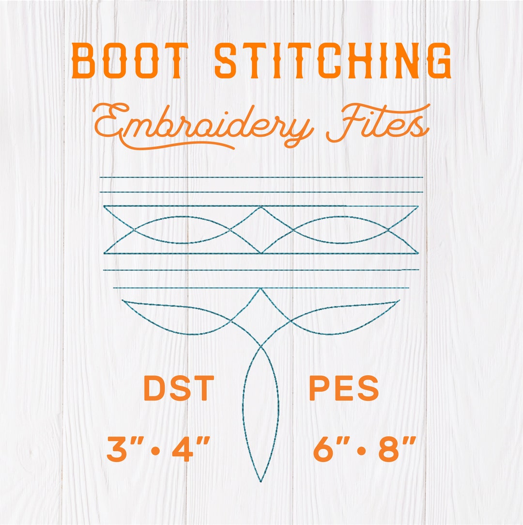 DST & PES Files | Boot Stitching Embroidery Files, Boot Stitching DST ...