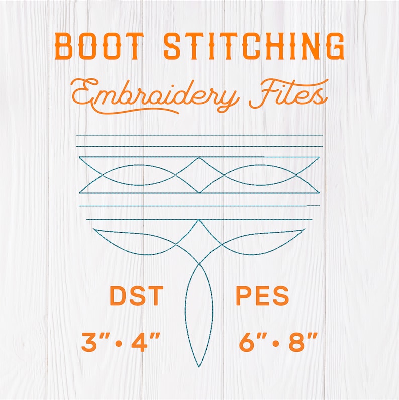 DST & PES Files | Boot Stitching Embroidery Files, Boot Stitching DST ...