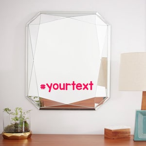 Custom Text Mirror Decal, Custom Bathroom Mirror Decal, Custom Mirror ...