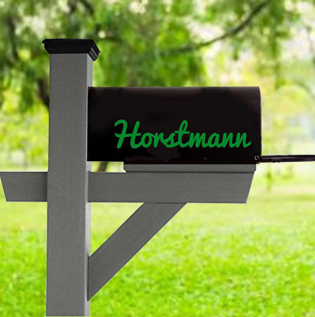 Custom Mailbox Name, Modern Mailbox Name Decal, Mailbox Stickers, Last ...