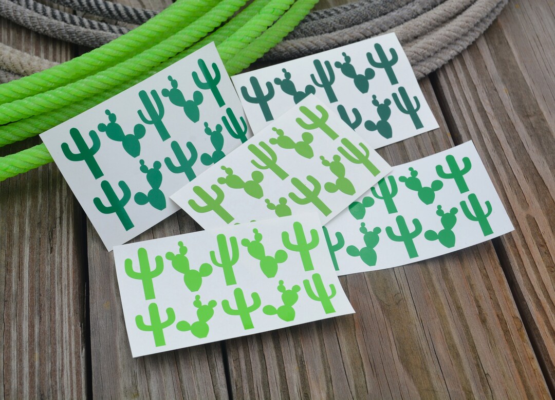 50 Cactus Stickers 1", 1" Cacti Stickers, Small Cactus Stickers, Small ...
