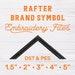 DST & PES Files Rafter Brand Symbol Embroidery Files, Rafter Brand ...