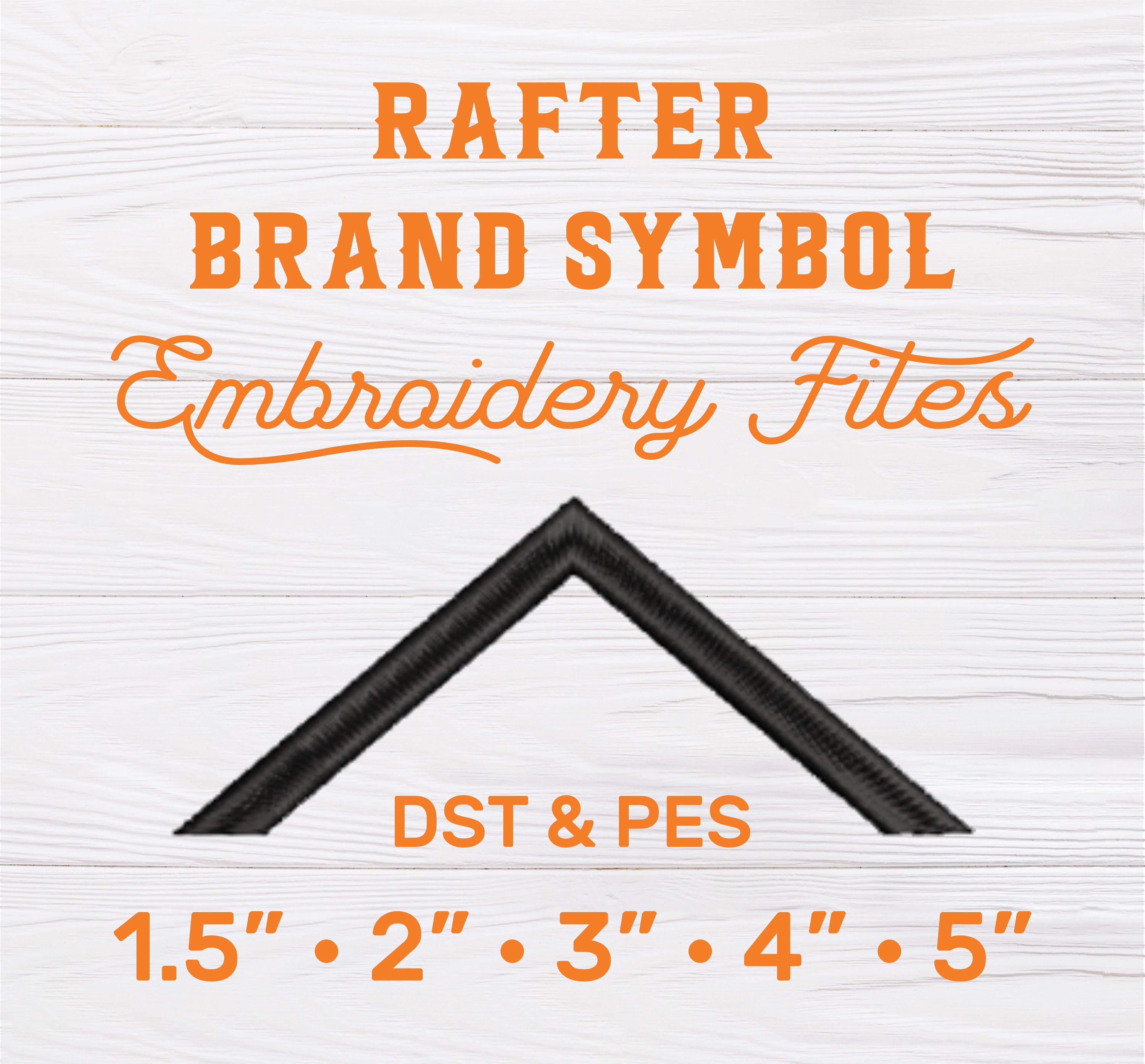 DST & PES Files | Rafter Brand Symbol Embroidery Files, Rafter Brand ...