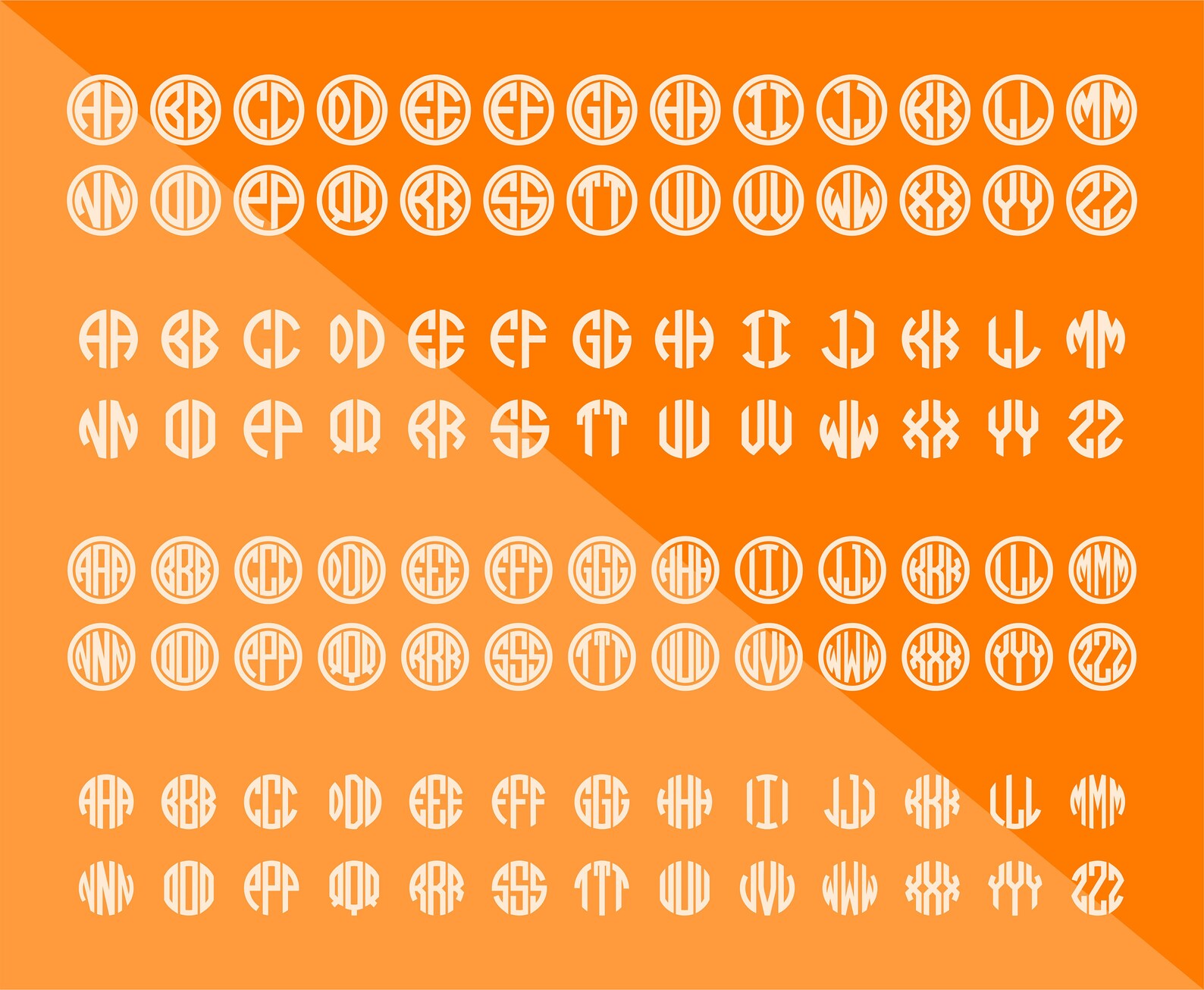 1 Monogram Decal, Monogram Sticker, Cute Monogram Decal, Circle ...