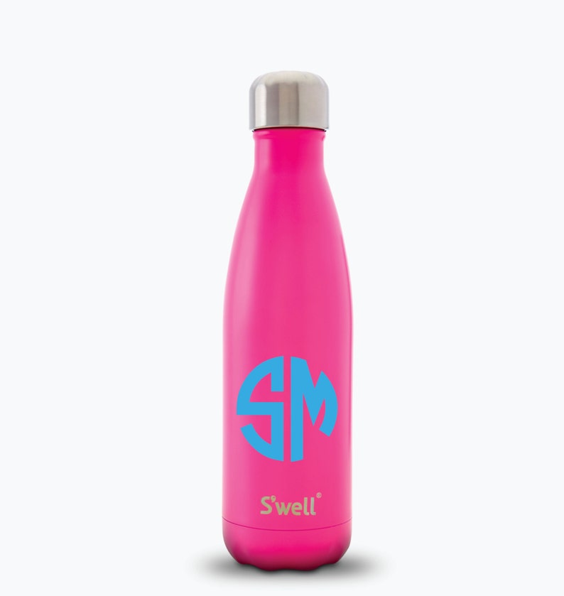 Water Bottle Decal, Monogram Sticker, Monogram Decals, Monogram for ...