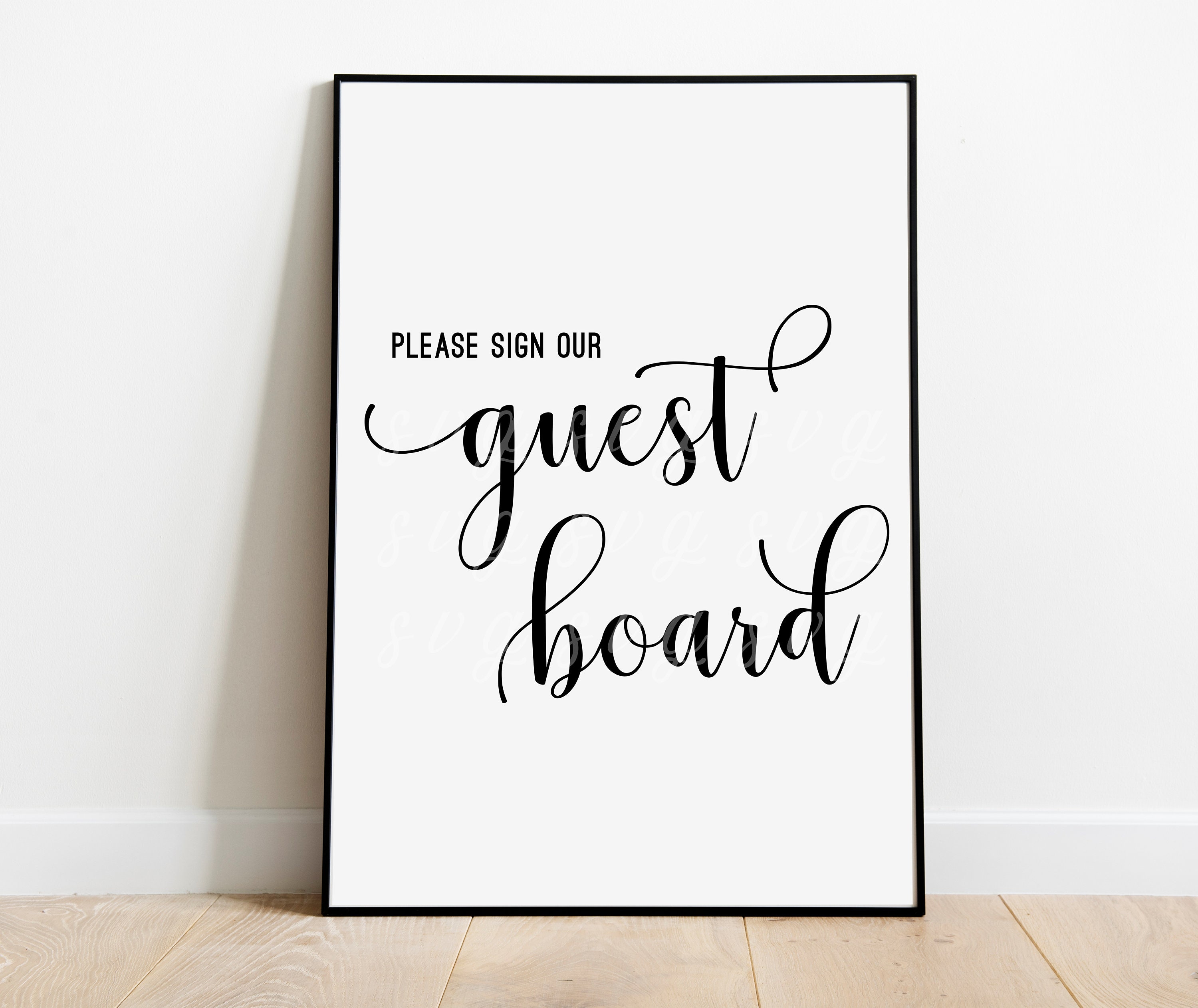 SVG & PDF Please Sign Our Guest Board Guestbook Digital - Etsy