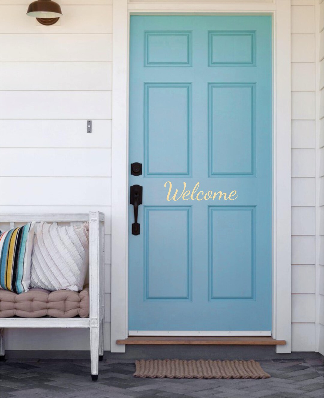 Welcome Door Decal, Door Sticker, Vinyl Door Decal, Home Decal, Entry ...