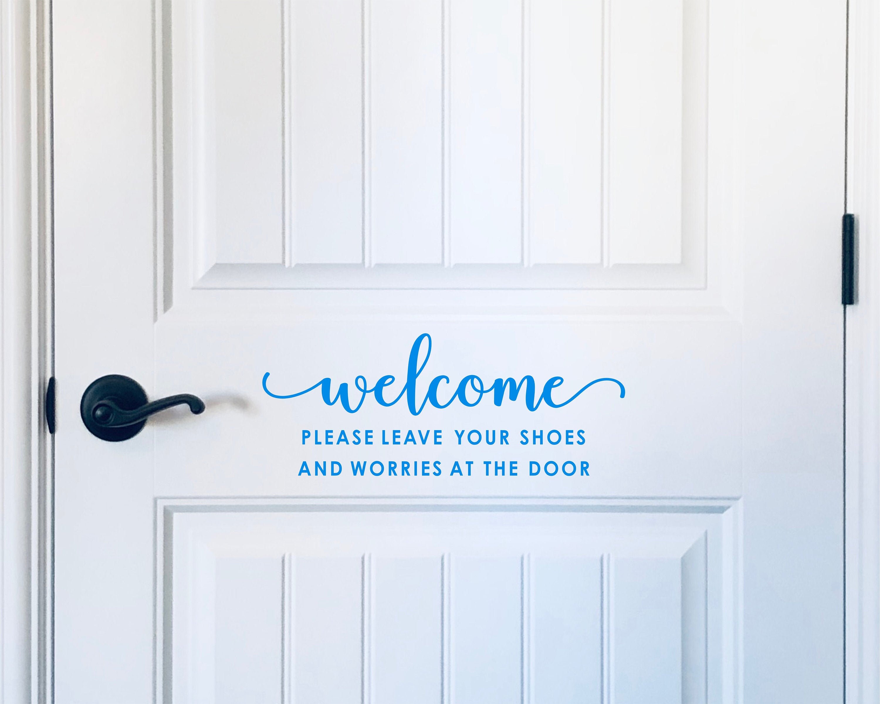Welcome Door Decal Modern Door Decal Door Sticker for | Etsy