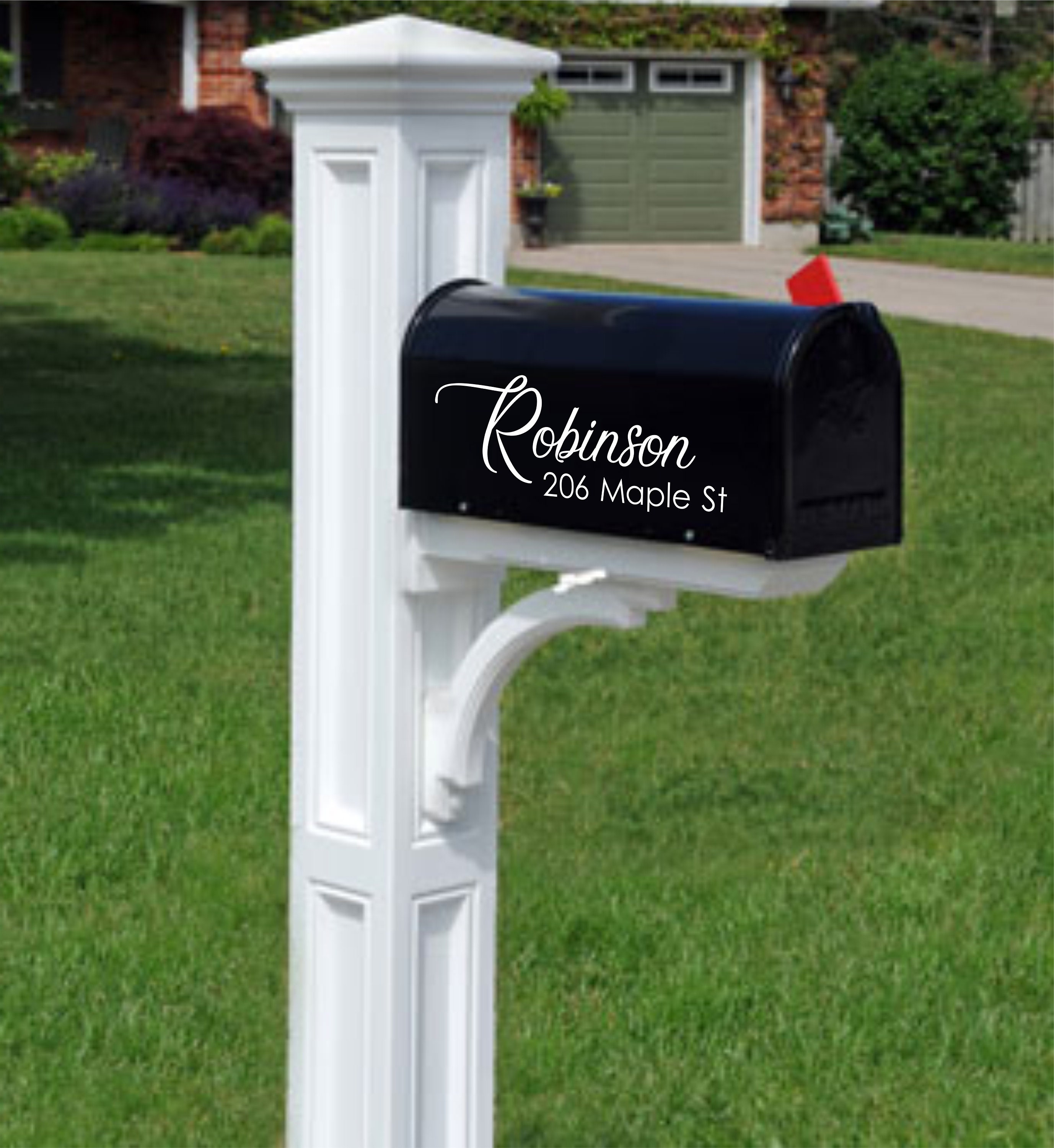 Custom Mailbox Decal, Mailbox Name and Address Decal, Mailbox Decals ...
