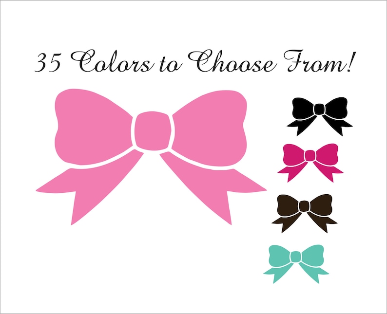 1 Bow Decal, Cute Bow Sticker, Hairbow Decal, Hairbow, Cheerleading ...