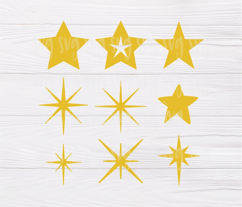 SVG File | Star Svg, Christmas Stars Svg, Stars Craft File, Christmas ...