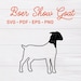 SVG, PDF, EPS, & Png File | Boer Show Goat Svg, Show Goat Svg, Goat ...