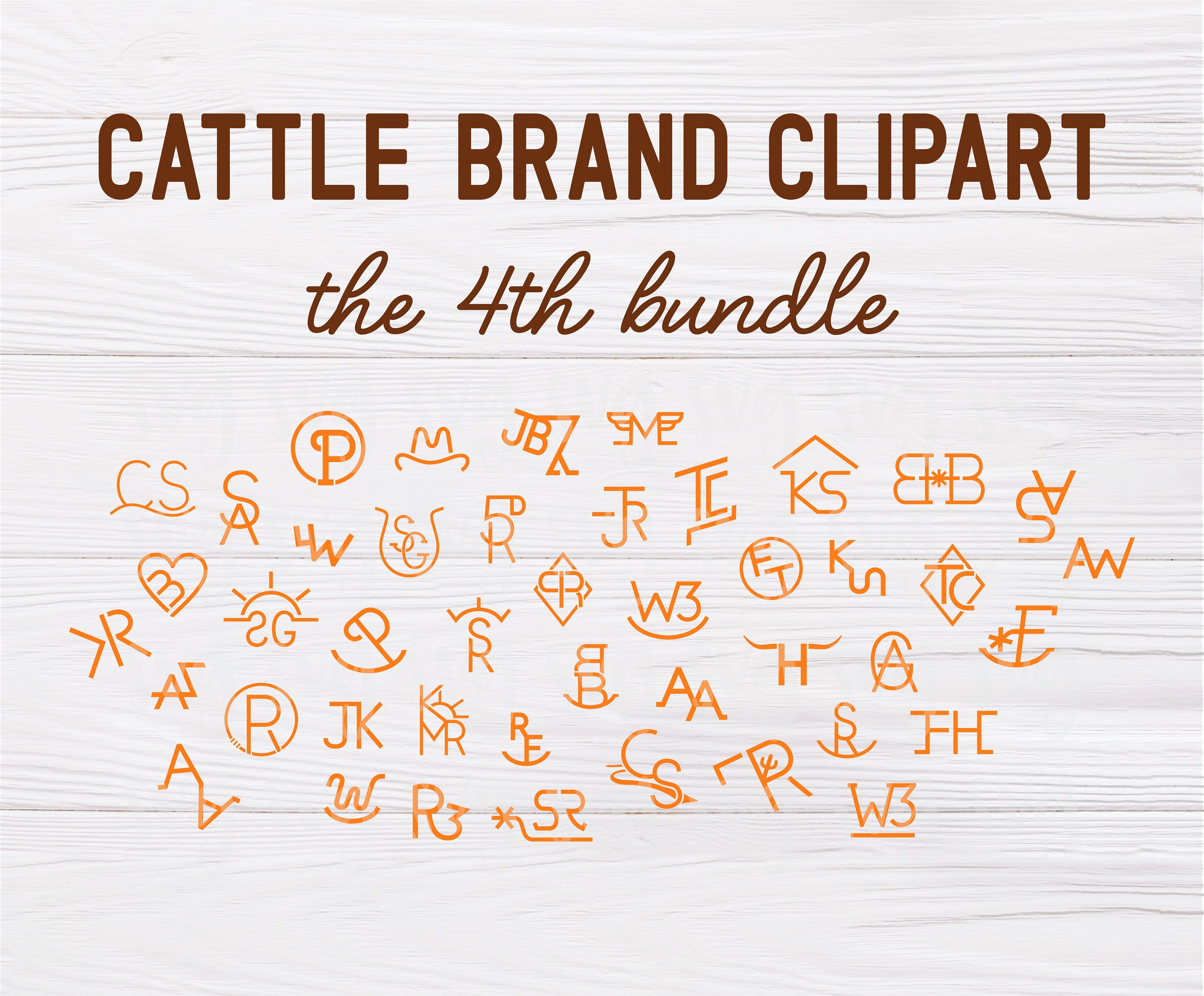 Cattle Brand Alphabet Letter