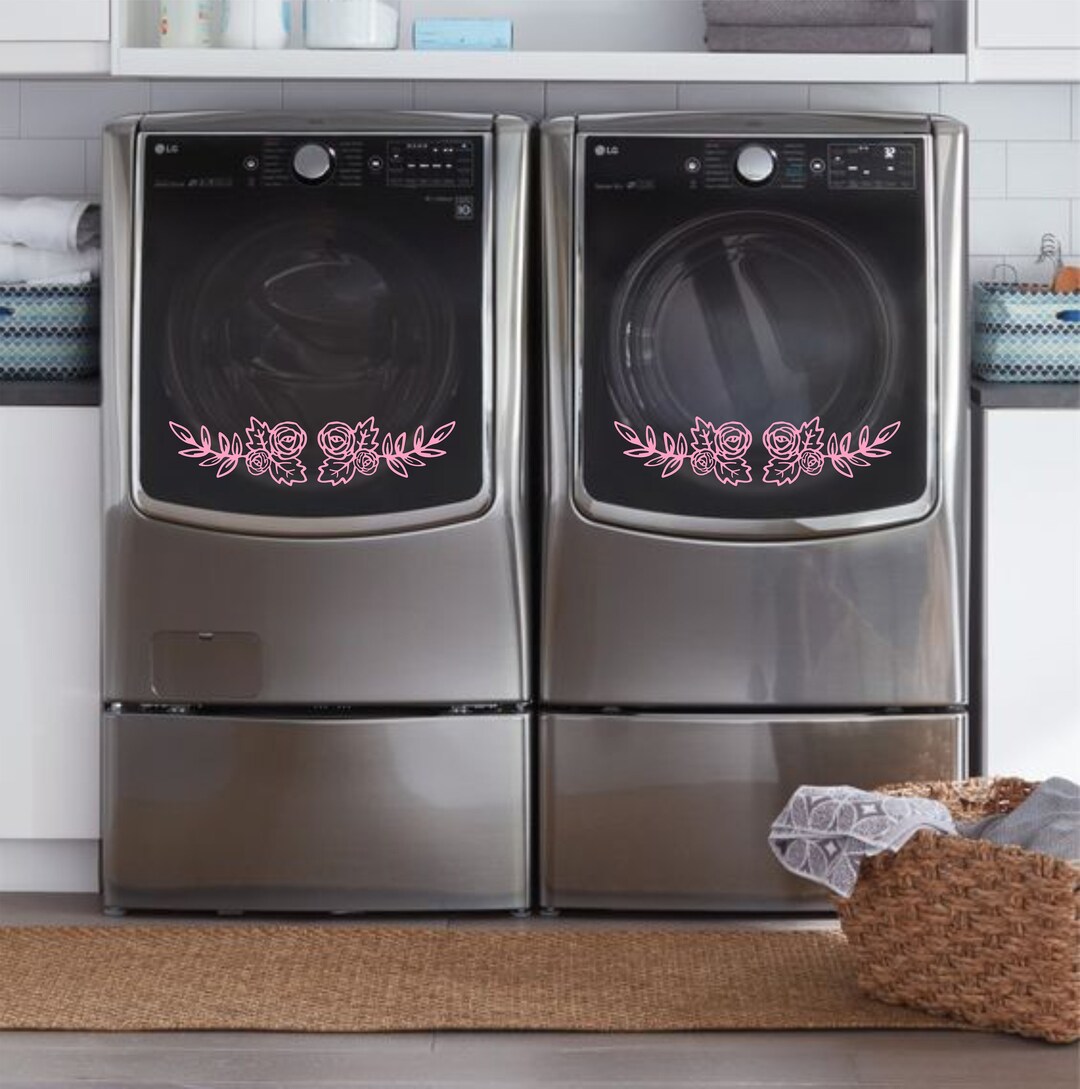 Washer and Dryer Decals, Laundry Room Decor, Door Decals, Washer Dryer ...