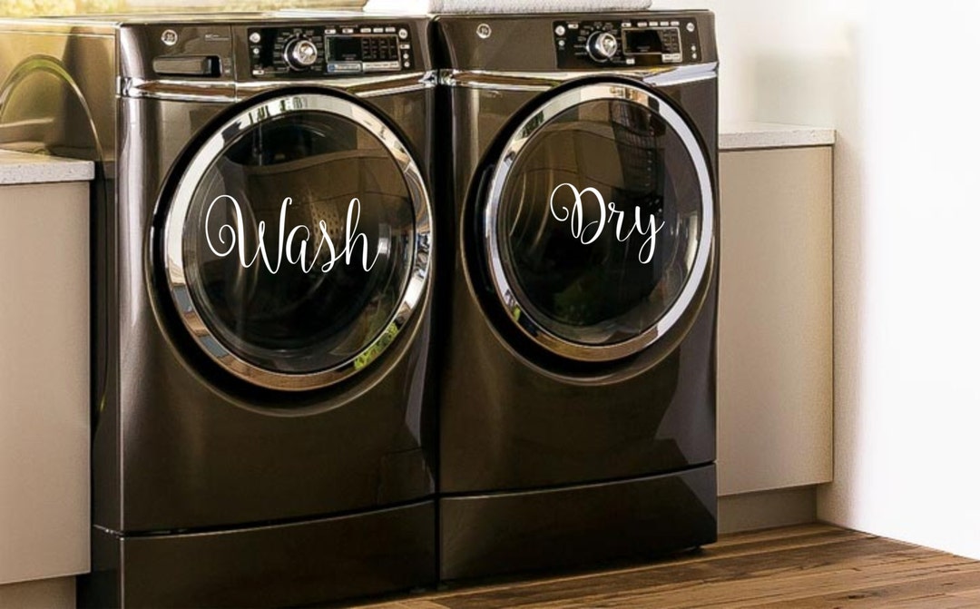 Wash & Dry Decals for Washers and Dryers, Laundry Room Decor, Washer ...