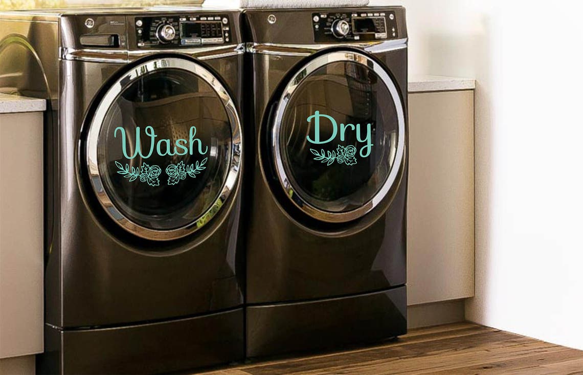 Wash & Dry Decals for Washers and Dryers Laundry Room Decor - Etsy
