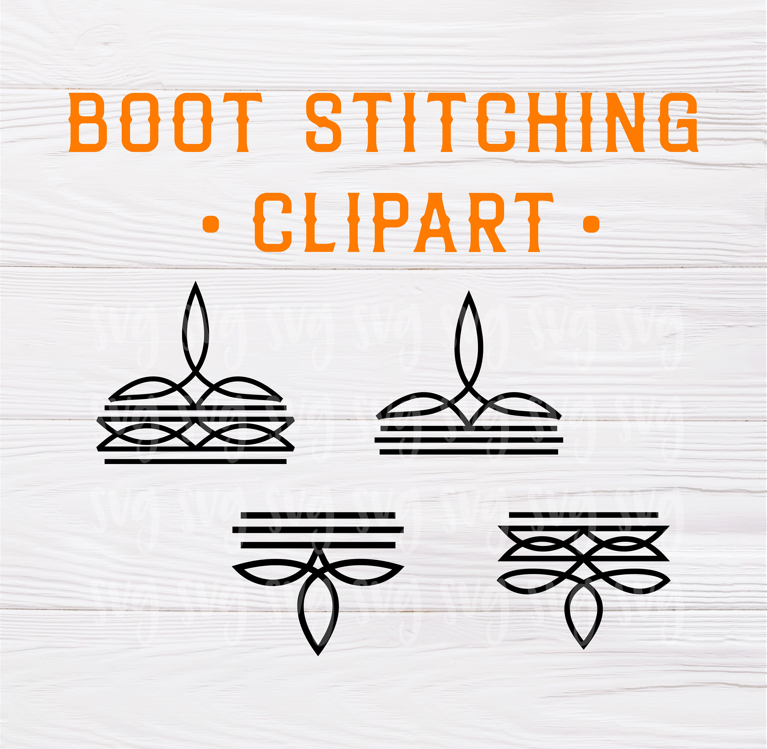 SVG, PDF, PNG, Dxf Files | Solid Boot Stitching Pattern, Boot Stitch ...