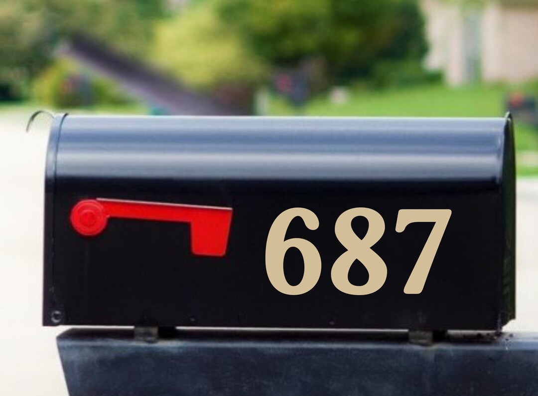 Custom Mailbox Number, Thick Mailbox Number Decals, Bold Mailbox ...