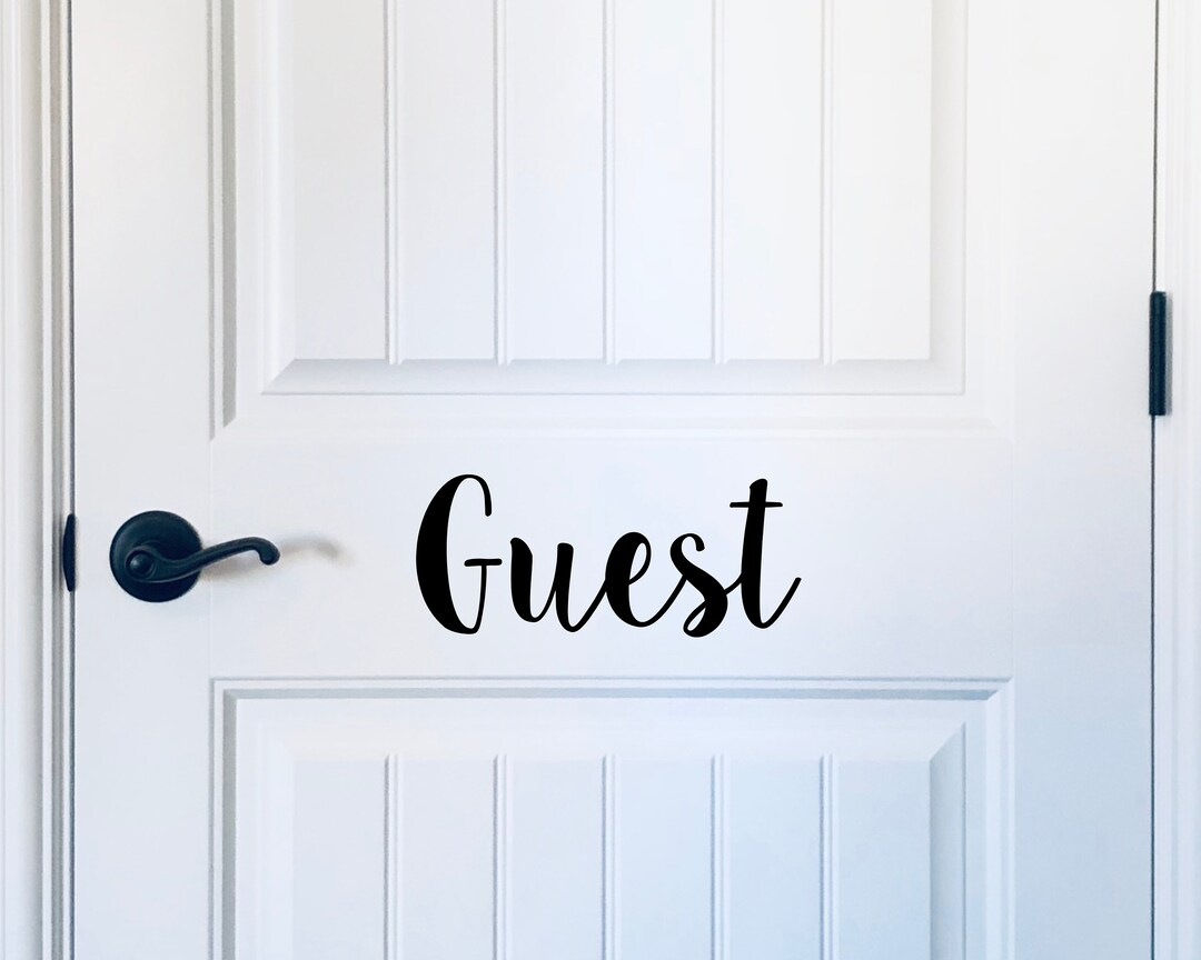 Guest Door Decal, Guest Decal, Guestroom Door Decals, Guest Room Door ...