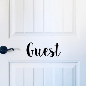 Guest Door Decal, Guest Decal, Guestroom Door Decals, Guest Room Door ...