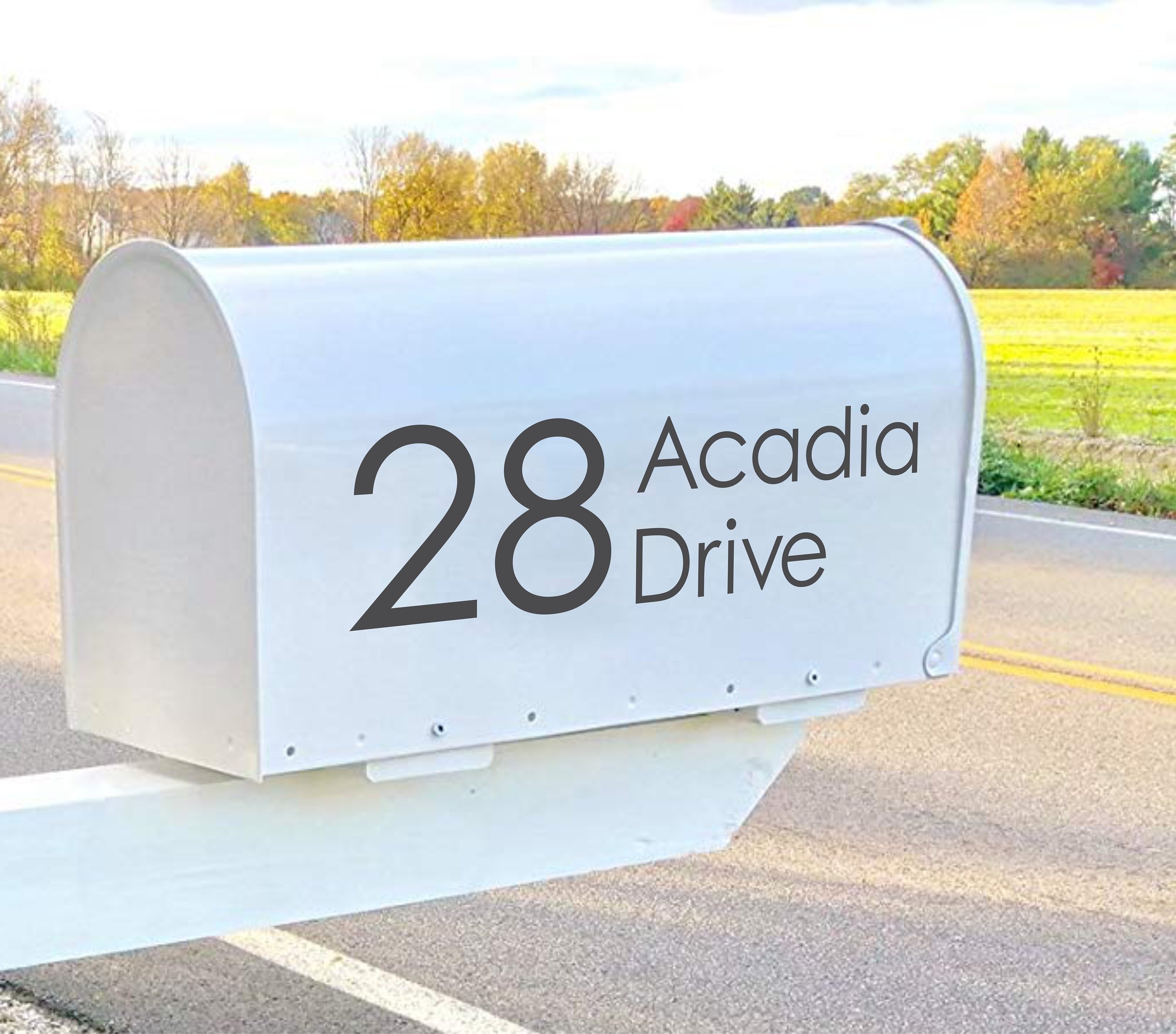 Custom Mailbox Decal, Mailbox Address Decal, Mailbox Stickers, House ...