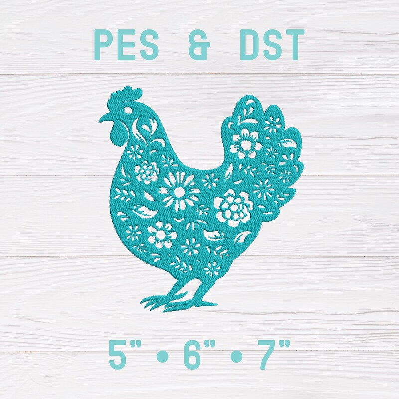Chicken Embroidery - Etsy