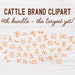 SVG EPS PNG & Pdf File Cattle Brand Clipart Set the 4th | Etsy