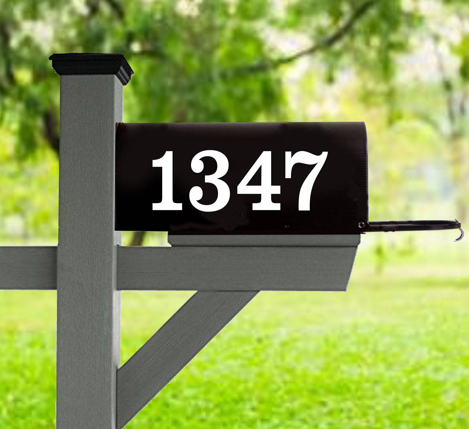 Custom Mailbox Number, Traditional Mailbox Decals, Mailbox Stickers ...