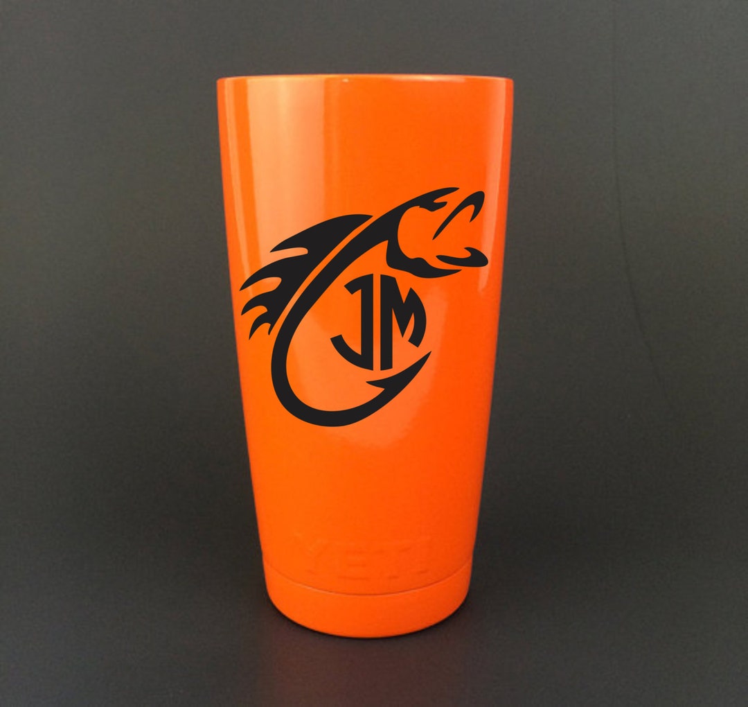 Bass Fishing Decal, Fish Decal, Fish Monogram Decal, Fish Decal, Fly ...