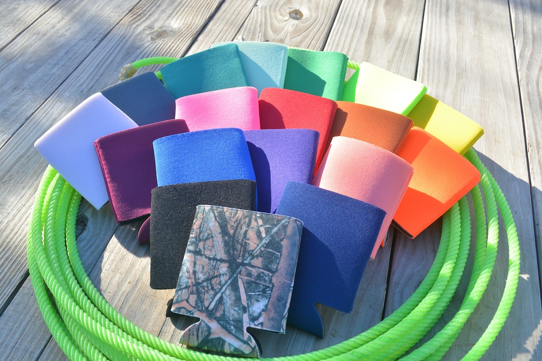 Set of 4 Personalized Cattle Brand Can Cooler, Cattle Brand Drink ...