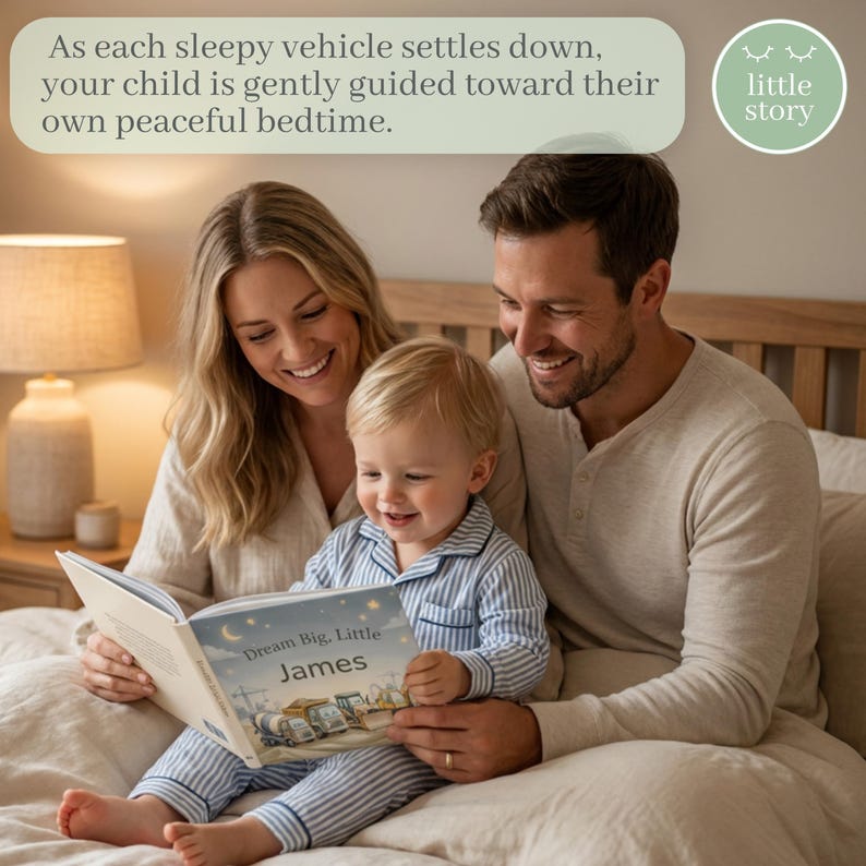 Custom Truck Bedtime Story Book, Personalized Toddler Book With Name ...