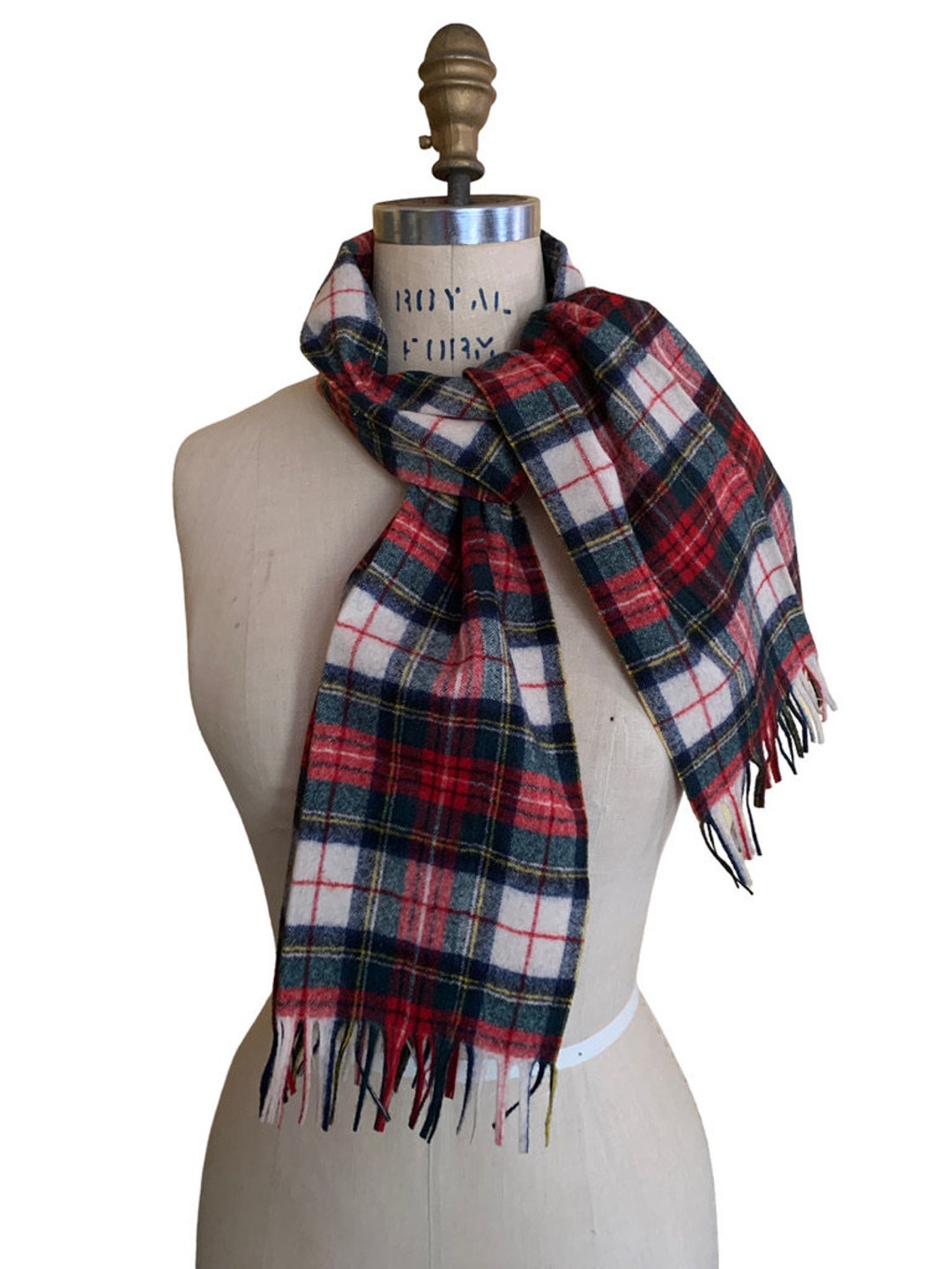 Vintage Pendleton Wool Tartan Scarf Red Black Pendleton - Etsy Norway