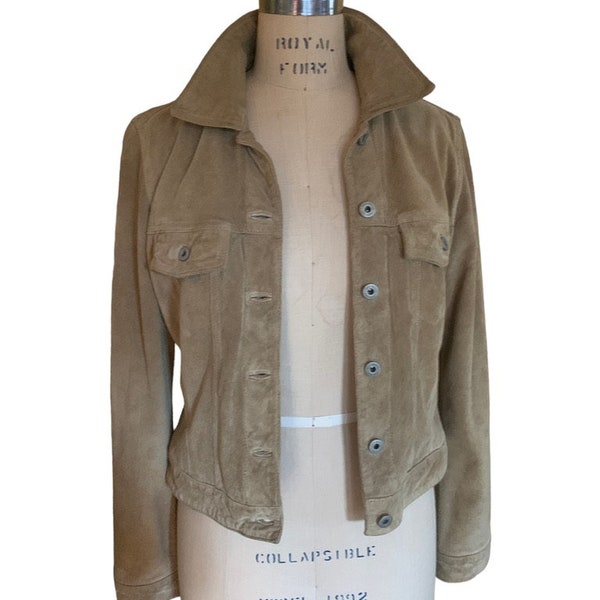 Women Suede Jean Jacket - Etsy