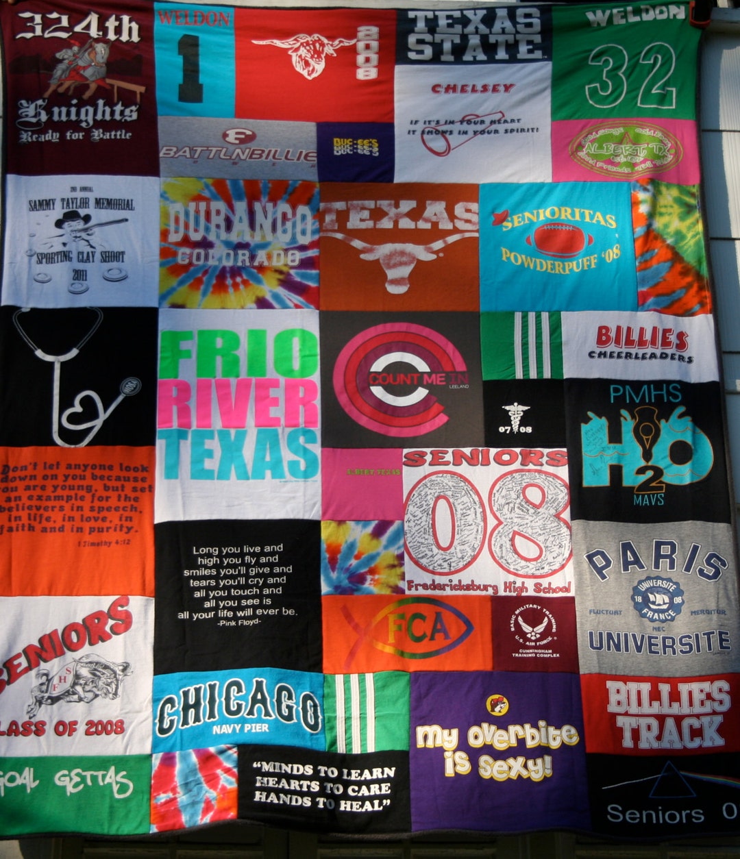 Custom T-SHIRT Quilt Memory Quilt Made With Your Tshirts and Cozy ...