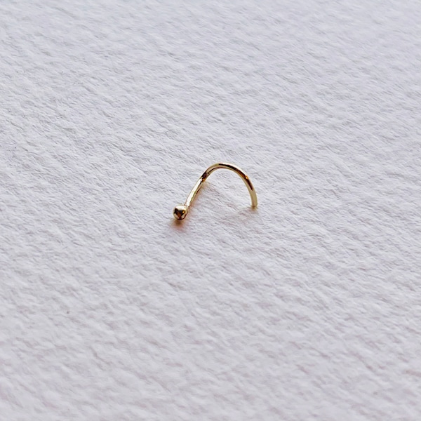 Micro Nose Ring Corkscrew - Etsy