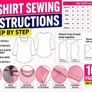 Easy Everyday Women’s Top Sewing Pattern PDF | XS–XXXL Shirt Pattern ...