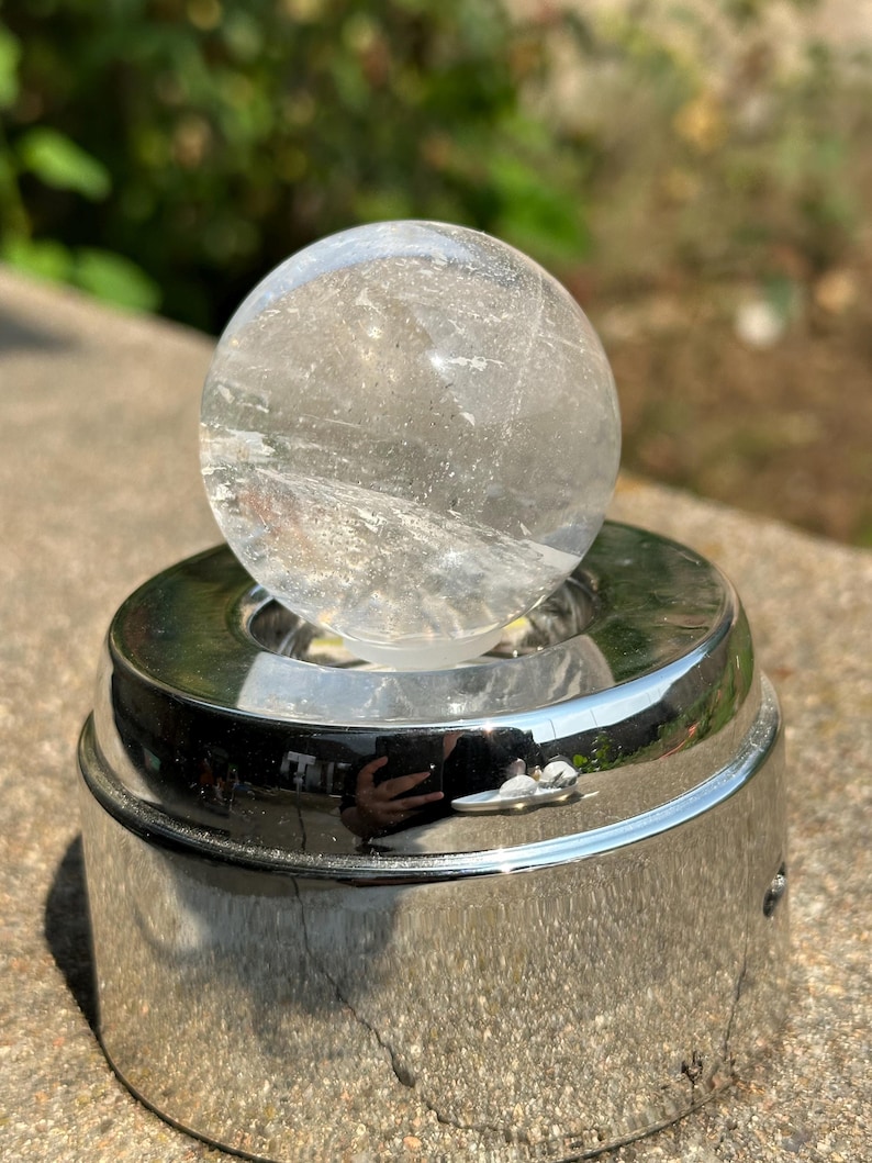 Natural Clear Quartz Sphere | Crystal Ball for Meditation ,home Decor ...